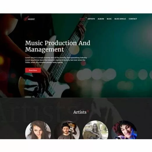 Music Agency - HTML Template - DSDT College eCampus