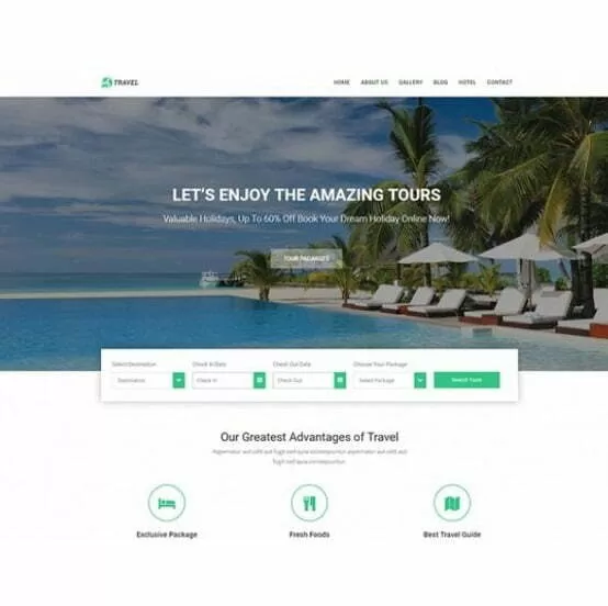 Tours and Travel - HTML Template - DSDT College eCampus