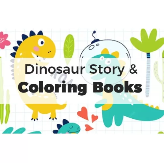 Dinosaur Story and Coloring Books - eBook - DSDT College eCampus
